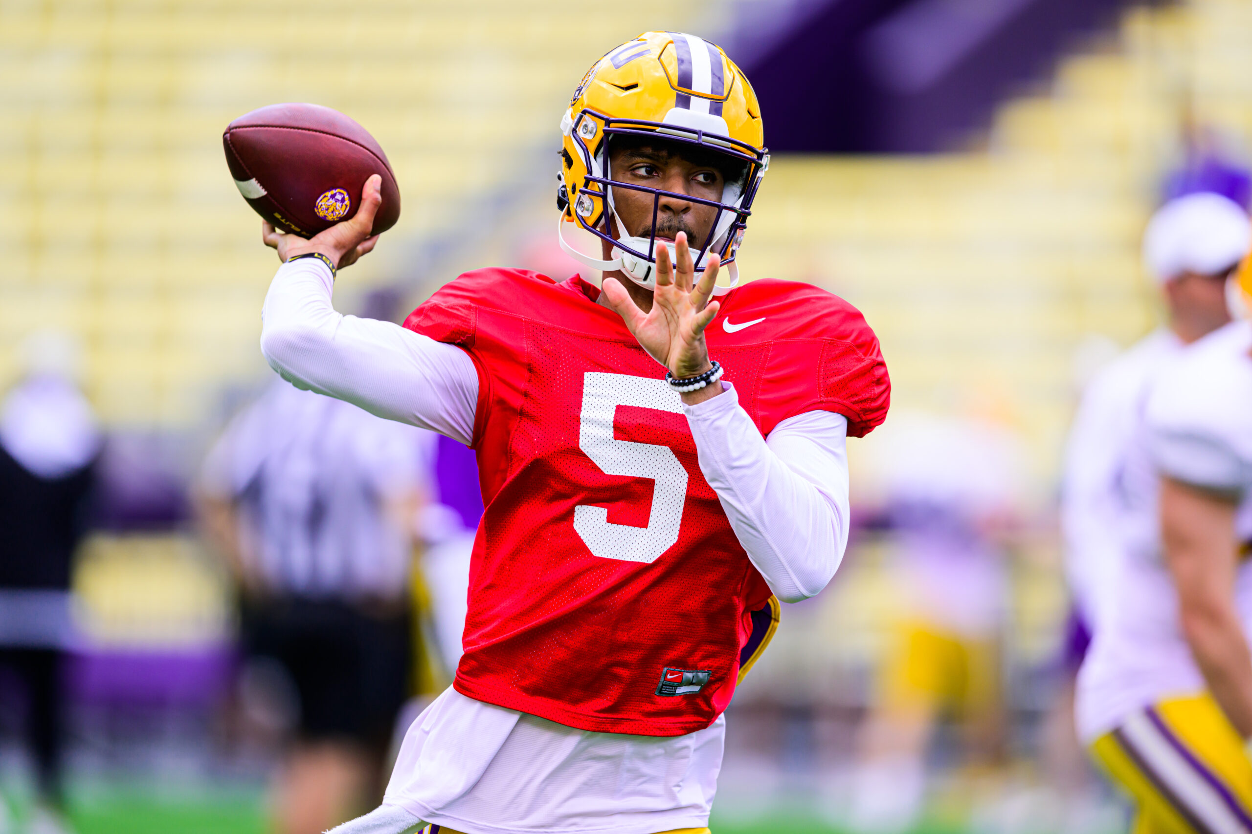 Familiar and fresh faces compete for LSU’s starting quarterback job - [225]