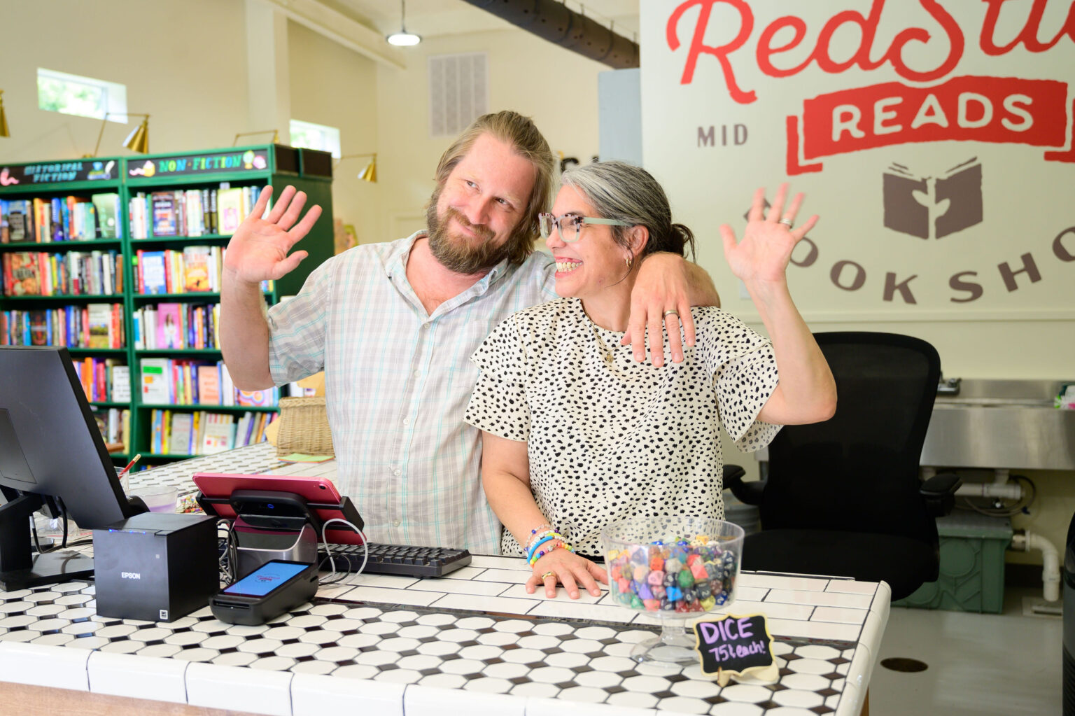 Inside Red Stick Reads' new, larger home, with a coffee bar, cozy ...